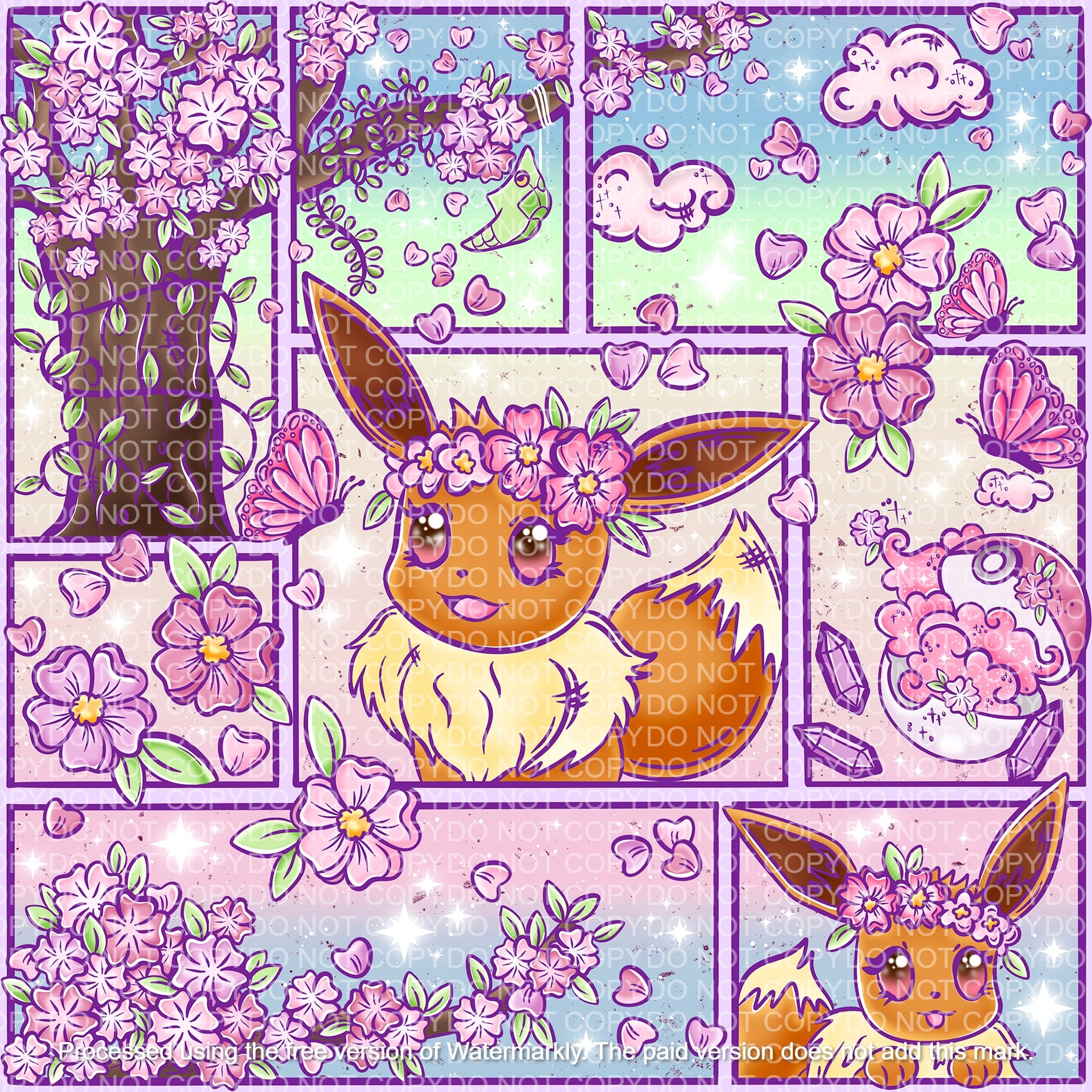 Evee Cherry Bloom - Regular Scale - Jersey Knit – Angry Ballerina Fabrics