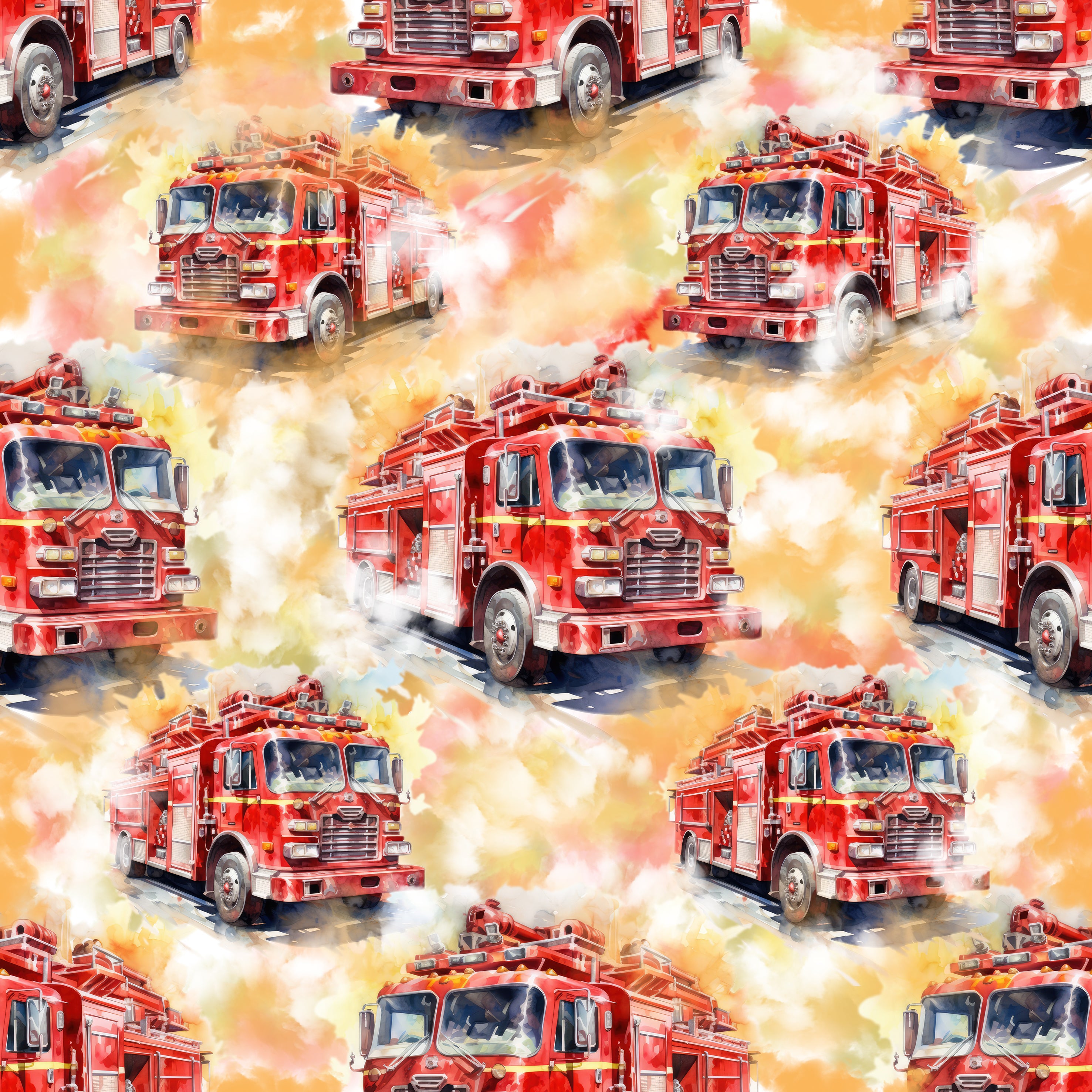 Firetruck - Regular Scale - Jersey Knit – Angry Ballerina Fabrics