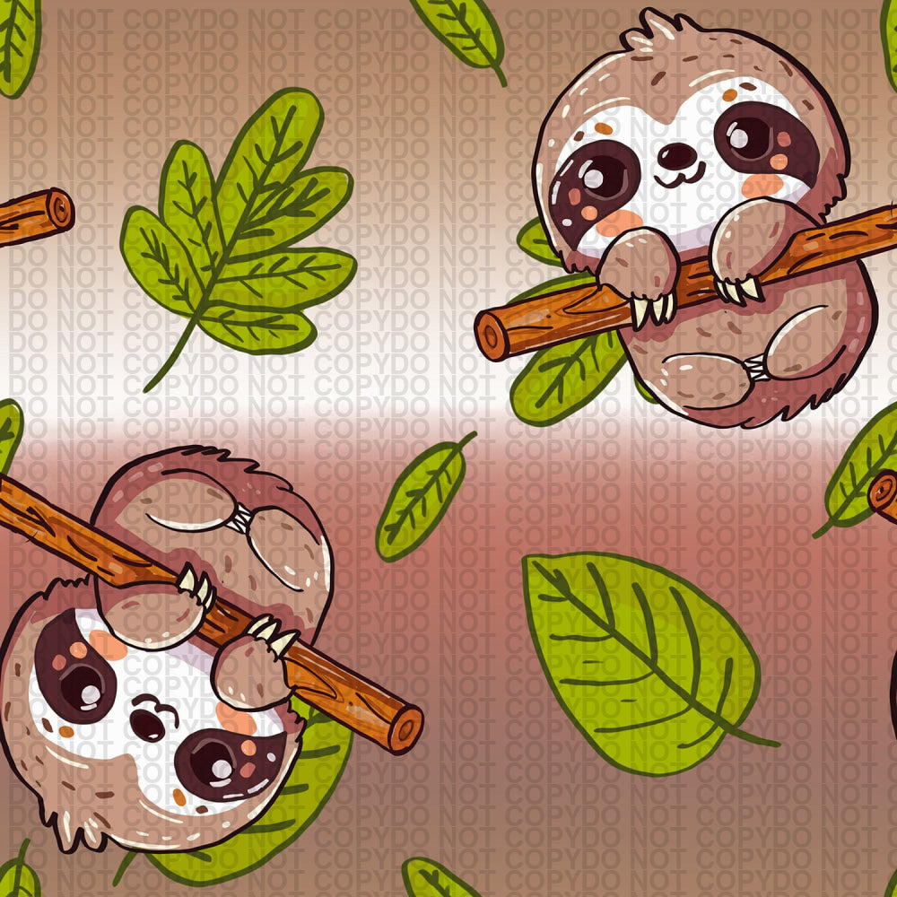 Adorable Sloths - Regular Scale - Jersey Knit – Angry Ballerina Fabrics
