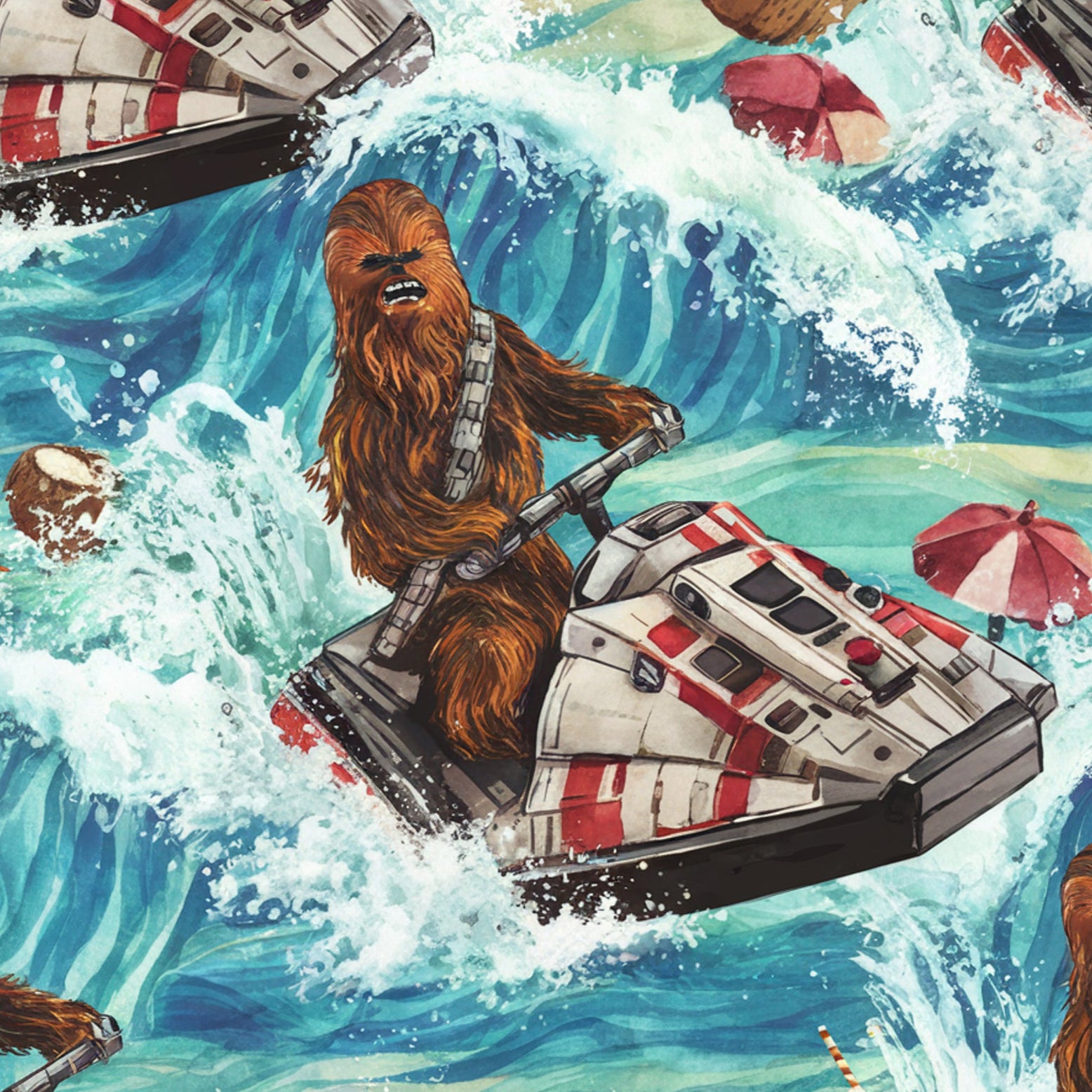 Water Sport - Large Scale - Jersey Knit – Angry Ballerina Fabrics