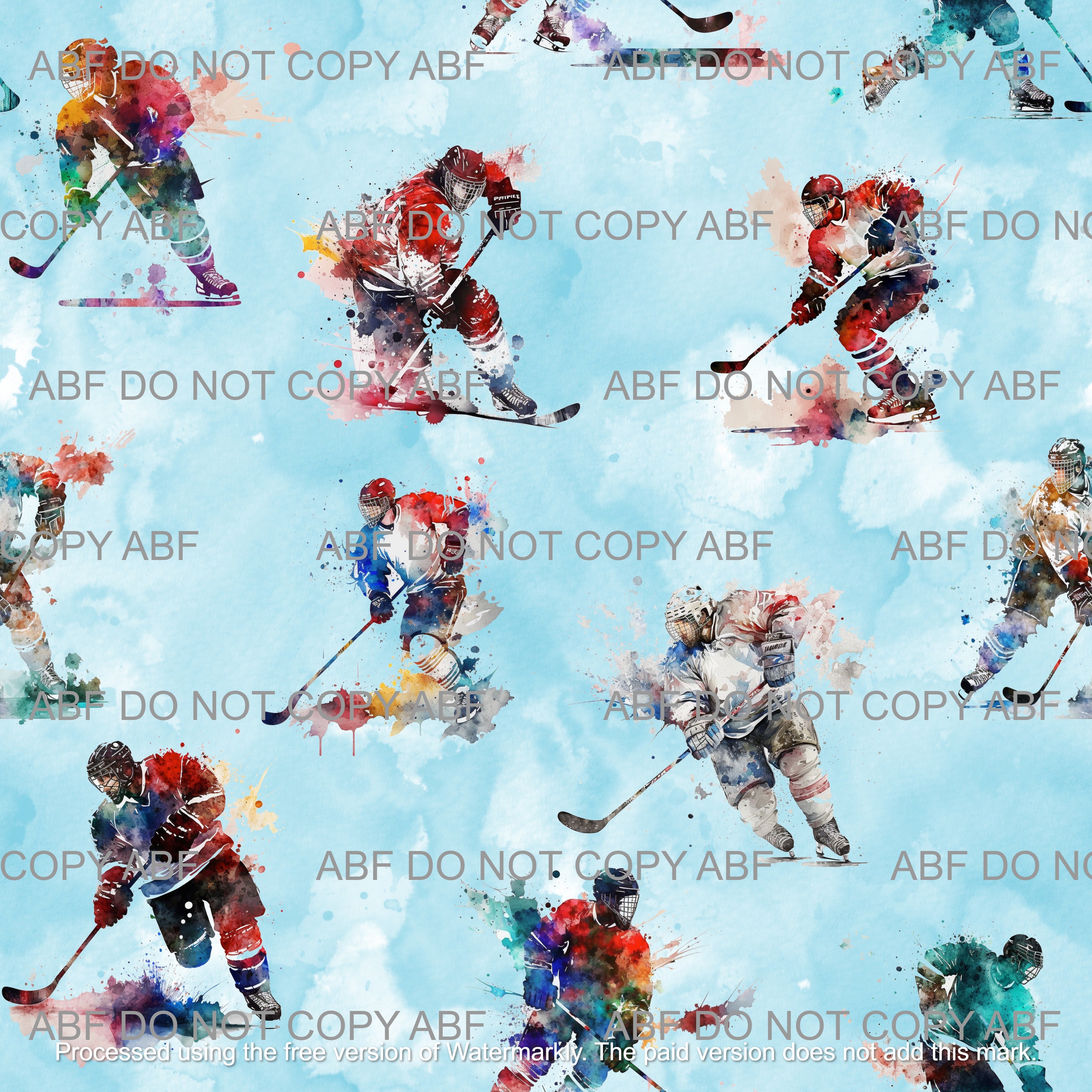 Hockey - Large Scale - Jersey Knit – Angry Ballerina Fabrics