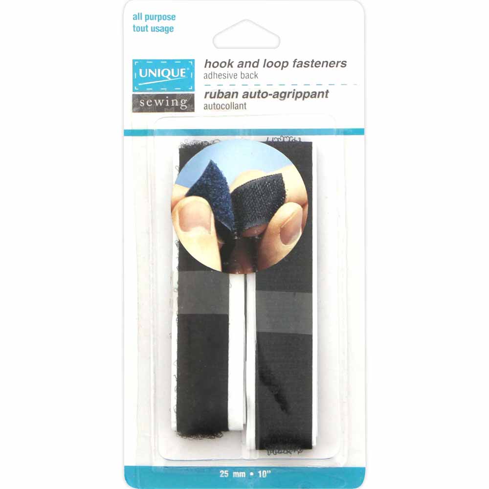 Self-Gripping Fastener Strip - 25cm (10″) - Black – Angry Ballerina Fabrics