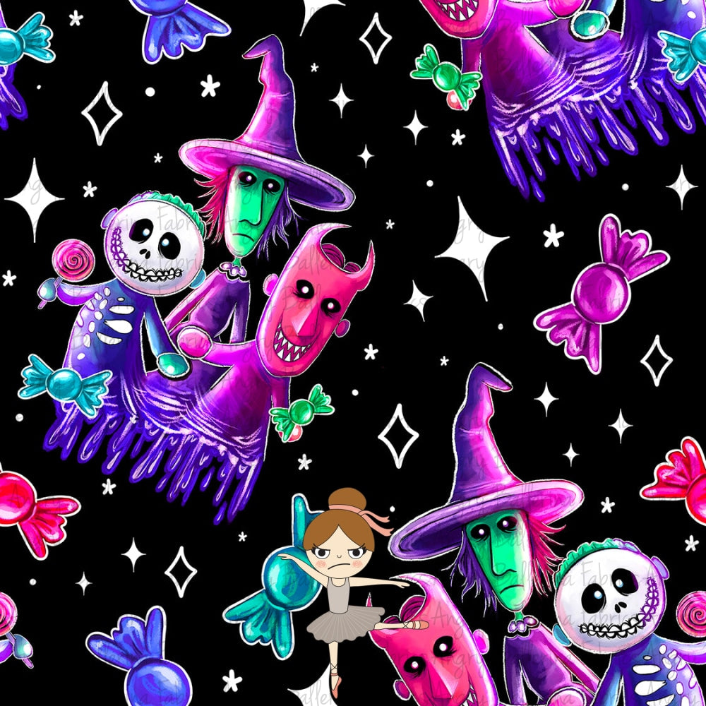 Creepy skeleton & The Kids on Black - Regular Scale – Angry Ballerina ...