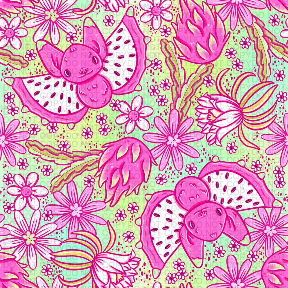 Fruit Bat - Pitaya - Regular Scale - Jersey Knit – Angry Ballerina Fabrics